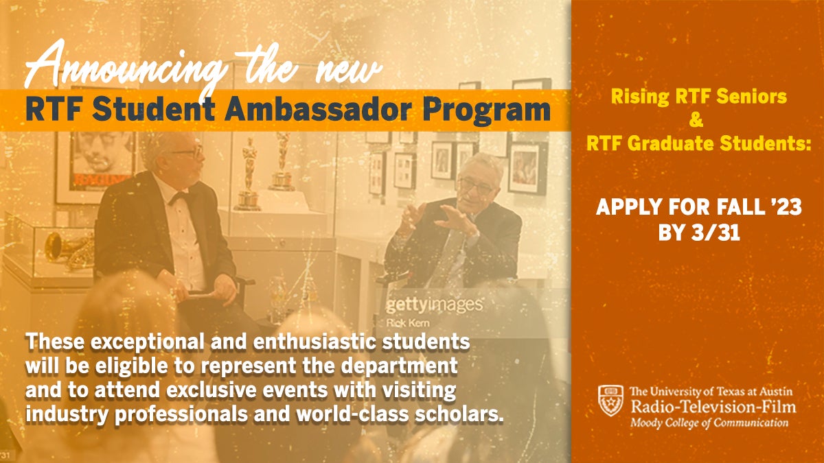 RTF Student Ambassadors | Radio, Television and Film